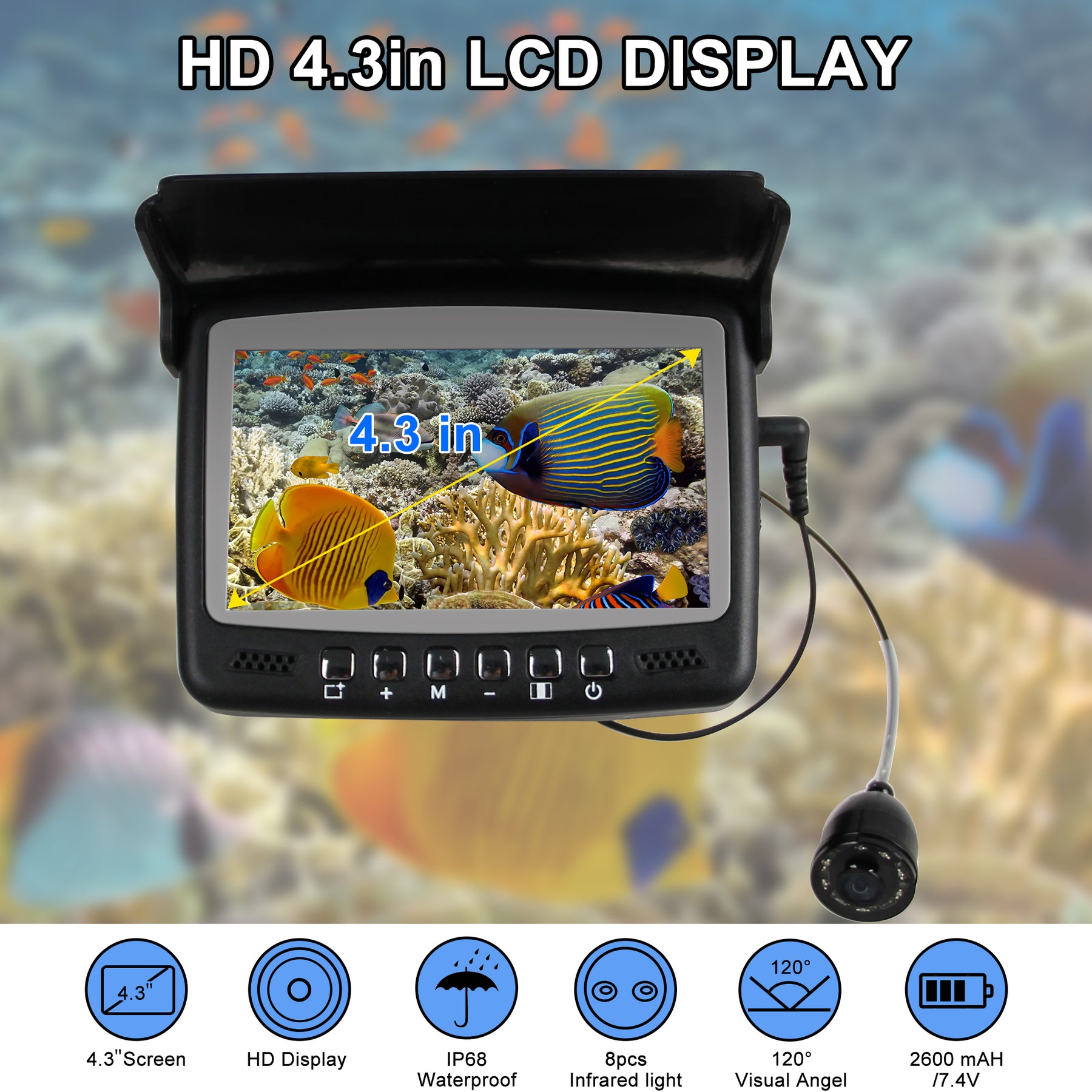 Underwater Fishing Camera, Portable Fish Finder Camera